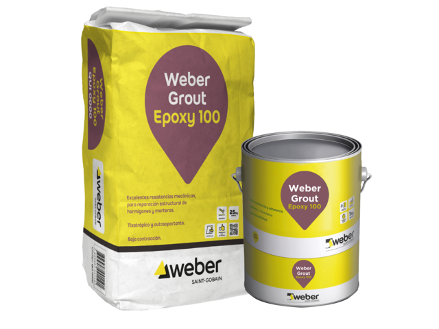 Webertec Grout Epoxy 100 : Grouts cementicios > Grouts y reparación de hormigón | Weber Chile